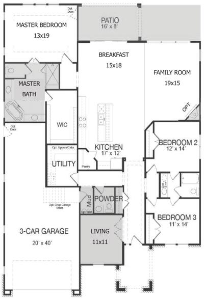 Waterloo Floor Plan 65 by New Home Builder Newmark Homes | Provence in ...