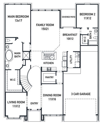 Langford Floor Plan by New Home Builder Newmark Homes