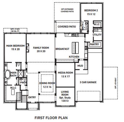 Messina Floor Plan by New Home Builder Newmark Homes