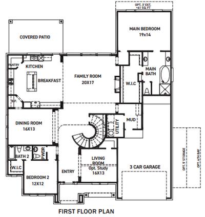 Monterey Floor Plan by New Home Builder Newmark Homes